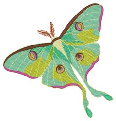 Luna Moth Embroidery Design | EmbroideryDesigns.com