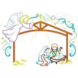 Nativity Scene Embroidery Design | EmbroideryDesigns.com