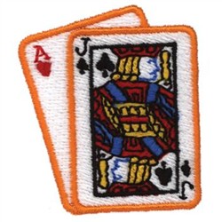 Blackjack Cards Embroidery Design | EmbroideryDesigns.com