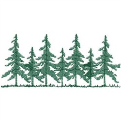 Pine Trees Embroidery Design | EmbroideryDesigns.com