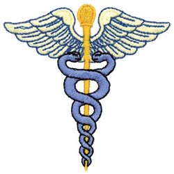Caduceus Embroidery Design | EmbroideryDesigns.com