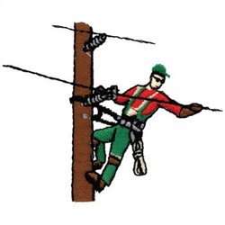 Lineman Embroidery Design | EmbroideryDesigns.com
