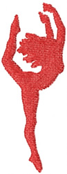Ballet Dancer Embroidery Design | EmbroideryDesigns.com