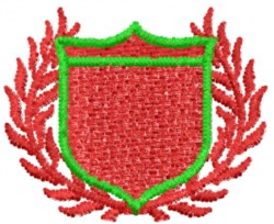 Crest Wreath Embroidery Design | EmbroideryDesigns.com