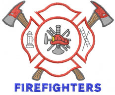 FIREFIGHTERS Embroidery Design | EmbroideryDesigns.com