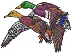 Mallard Duck Pair 1 Embroidery Design | EmbroideryDesigns.com