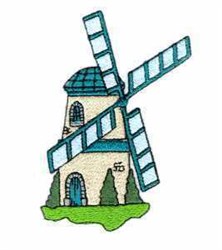 Windmill Embroidery Design | EmbroideryDesigns.com