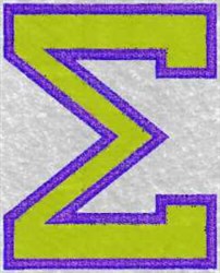 Sigma Letter Embroidery Design | EmbroideryDesigns.com