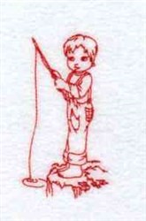 Redwork Daniel Embroidery Design | EmbroideryDesigns.com