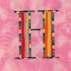 Alphabet Letter H Embroidery Design | EmbroideryDesigns.com
