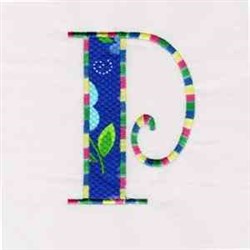 Applique Letter P Embroidery Design | EmbroideryDesigns.com