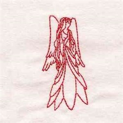Redwork Angel Embroidery Design | EmbroideryDesigns.com
