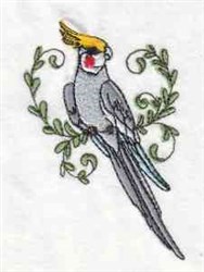 Cockatiel Bird Embroidery Design | EmbroideryDesigns.com