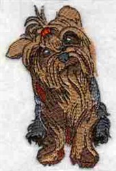 Yorkie Embroidery Design | EmbroideryDesigns.com