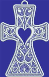 FSL Hope Heart Cross Embroidery Design | EmbroideryDesigns.com