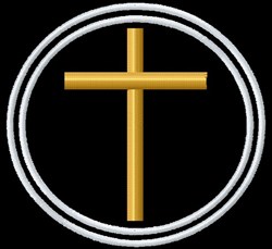 Circled Cross Embroidery Design | EmbroideryDesigns.com