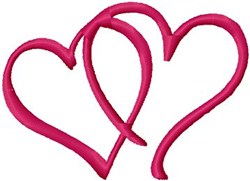 Double Hearts Embroidery Design | EmbroideryDesigns.com