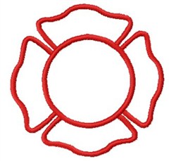 Blank Fire Badge Embroidery Design | EmbroideryDesigns.com
