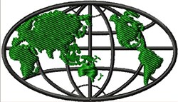 World Map Embroidery Design | EmbroideryDesigns.com