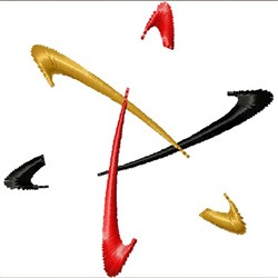 Gyro Graphic Embroidery Design | EmbroideryDesigns.com