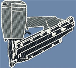 Nail Gun Embroidery Design | EmbroideryDesigns.com