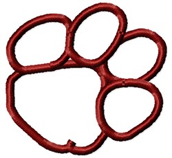Open Paw Outline Embroidery Design | EmbroideryDesigns.com