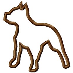 Pitbull Applique Embroidery Design | EmbroideryDesigns.com