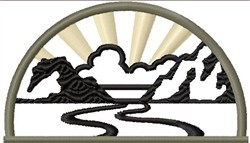 River Scene Embroidery Design | EmbroideryDesigns.com