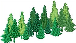 Evergreen Trees Embroidery Design | EmbroideryDesigns.com