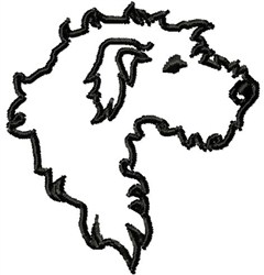 Wolfhound Outline Embroidery Design | EmbroideryDesigns.com