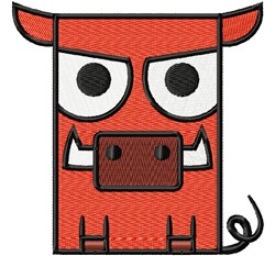 Square Razorback Embroidery Design | EmbroideryDesigns.com