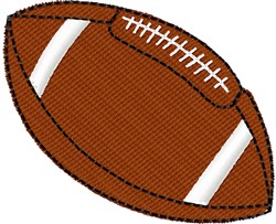Banded Football Embroidery Design | EmbroideryDesigns.com