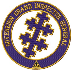 Sovereign Grand Inspector General Embroidery Design | EmbroideryDesigns.com