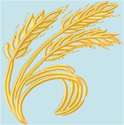 Bent Wheat Embroidery Design | EmbroideryDesigns.com