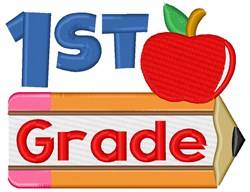 1st Grade Embroidery Design | EmbroideryDesigns.com
