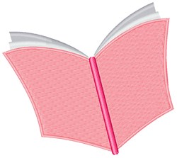 Open Book Embroidery Design | EmbroideryDesigns.com