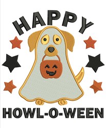 Happy Howl-O-Ween Embroidery Design | EmbroideryDesigns.com