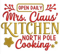 Mrs Claus' Kitchen Embroidery Design | EmbroideryDesigns.com