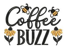 Coffee Buzz Embroidery Design | EmbroideryDesigns.com