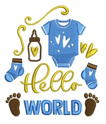 Hello World Embroidery Design | EmbroideryDesigns.com