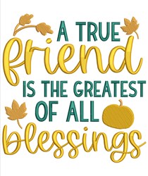 A True Friend Embroidery Design | EmbroideryDesigns.com
