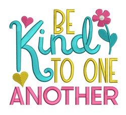 Be Kind Embroidery Design | EmbroideryDesigns.com
