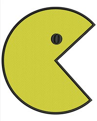 Pac-Man Embroidery Design | EmbroideryDesigns.com