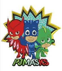 PJ Masks Embroidery Design | EmbroideryDesigns.com