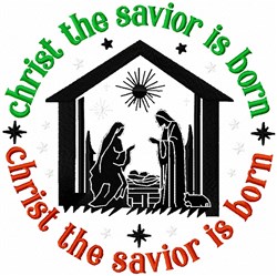 Christ Is Born Embroidery Design | EmbroideryDesigns.com