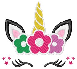 Unicorn Head Embroidery Design | EmbroideryDesigns.com