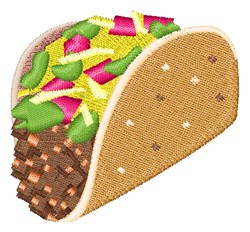 Taco Embroidery Design | EmbroideryDesigns.com
