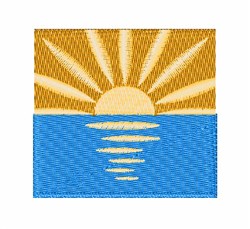 Sunrise Embroidery Design | EmbroideryDesigns.com