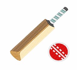 Cricket Bat Embroidery Design | EmbroideryDesigns.com