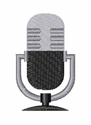 Microphone Embroidery Design | EmbroideryDesigns.com